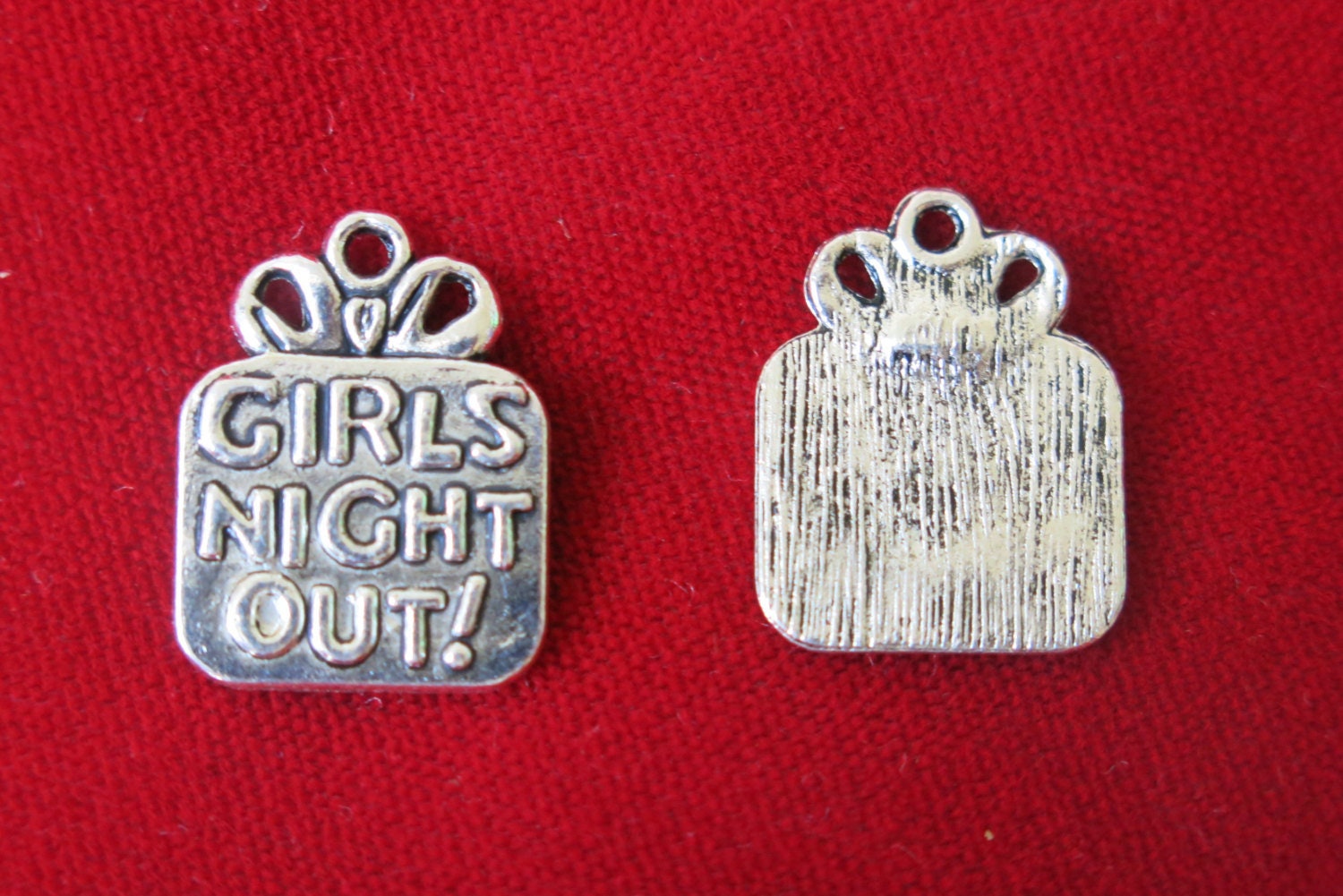 10pc girls Night Out Charms in Antique Silver - Etsy