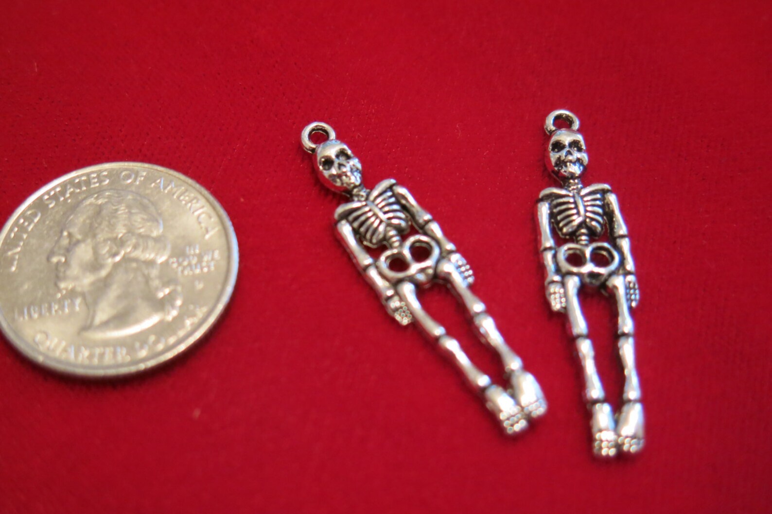 10pc skeleton Body Charms in Antique Silver Style - Etsy