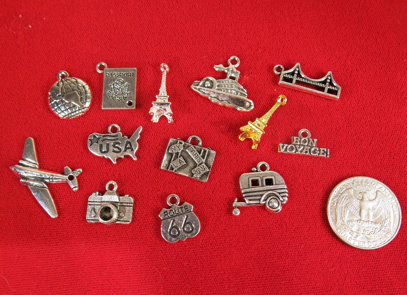 SET 13pc travel Deluxe Charms Set in Antique - Etsy