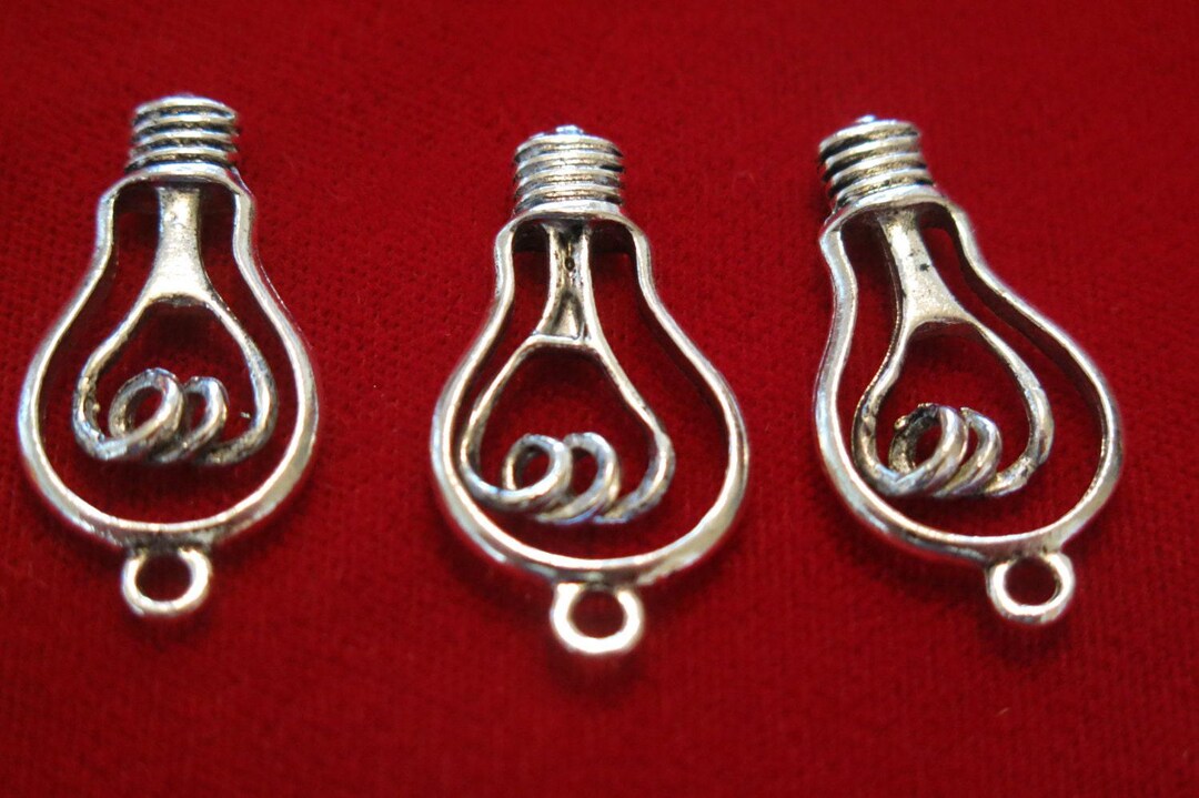 BULK! 25pc "light Bulb" Charms in Antique Silver Style (BC455B) - Etsy