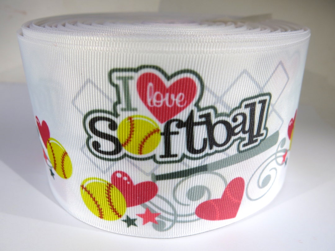 5 Yards of 3 Inch softball Grosgrain Ribbon - Etsy