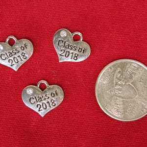 BULK! 15pc "class of 2018" Charms in Antique Silver Style (BC1200B) - Etsy