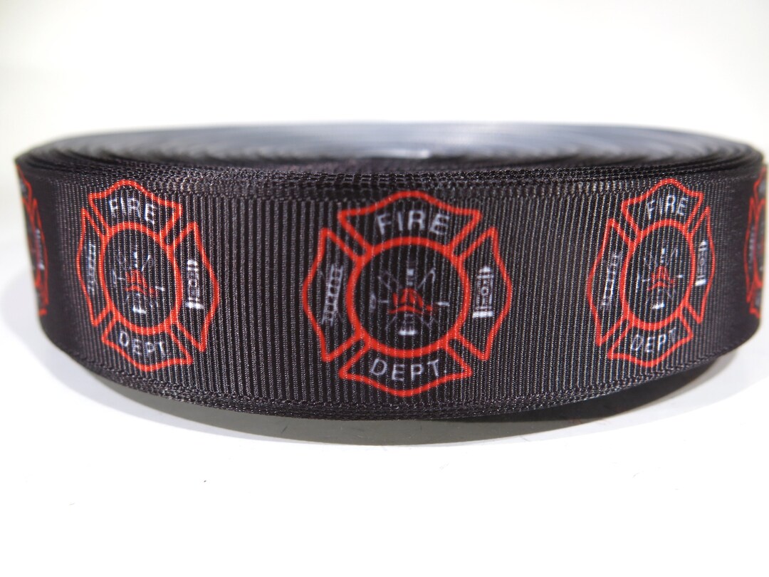 5 Yards of 1 Inch fire Department Grosgrain Ribbon - Etsy