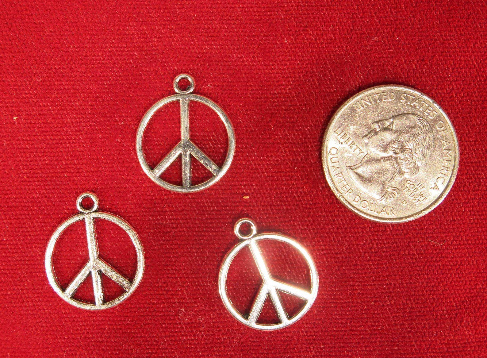 10pc peace Symbol Charms in Silver Style BC1133 - Etsy