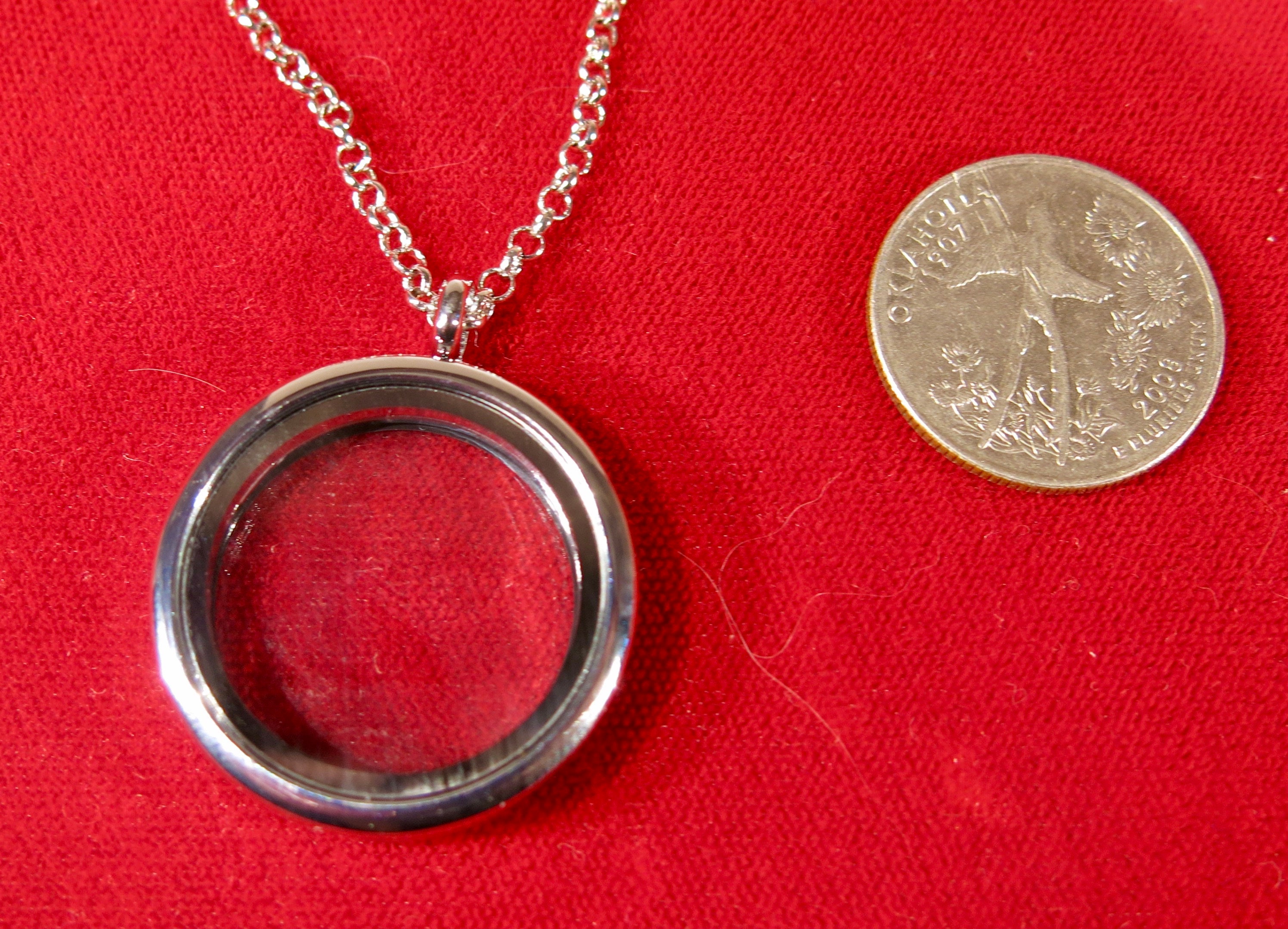 2pc 30mm Floating Charm Locket Round with necklace | Etsy