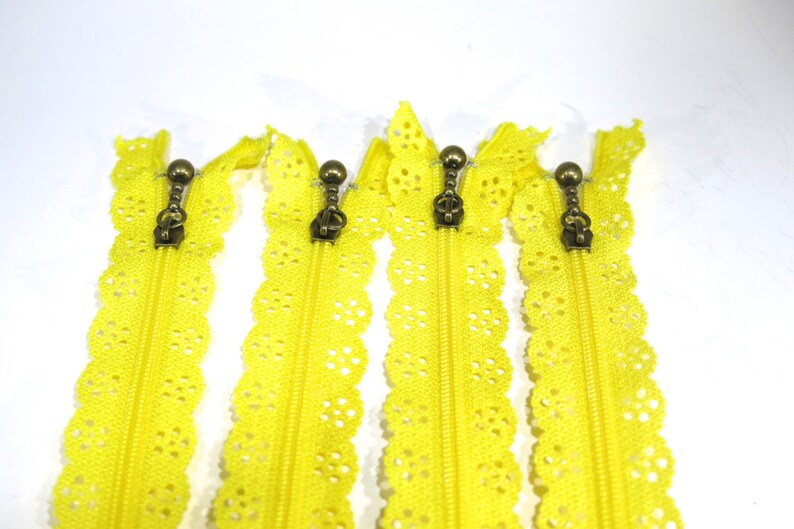 3pc Zipper 40cm / 16inch Yellow Lace Closed End Z68 - Etsy