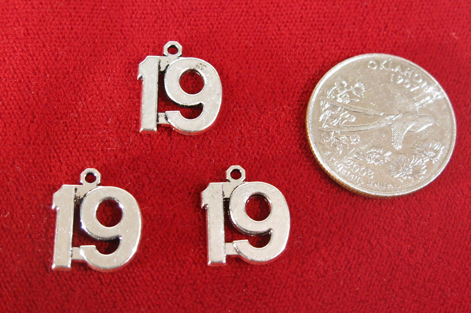 BULK! 30pc "number 19" Charms in Silver Style (BC1489B) - Etsy