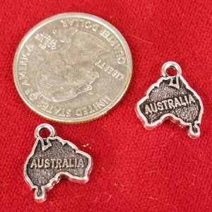 10pc australia Charms in Antique Silver BC1390 - Etsy