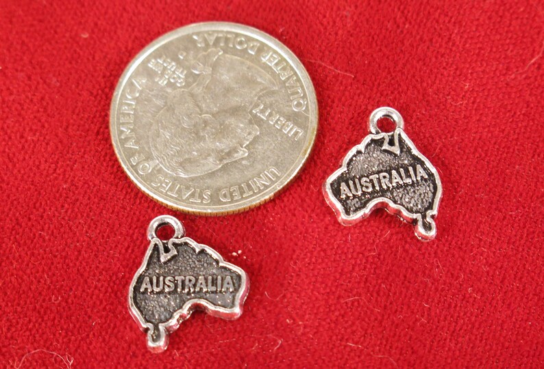 10pc australia Charms in Antique Silver BC1390 - Etsy