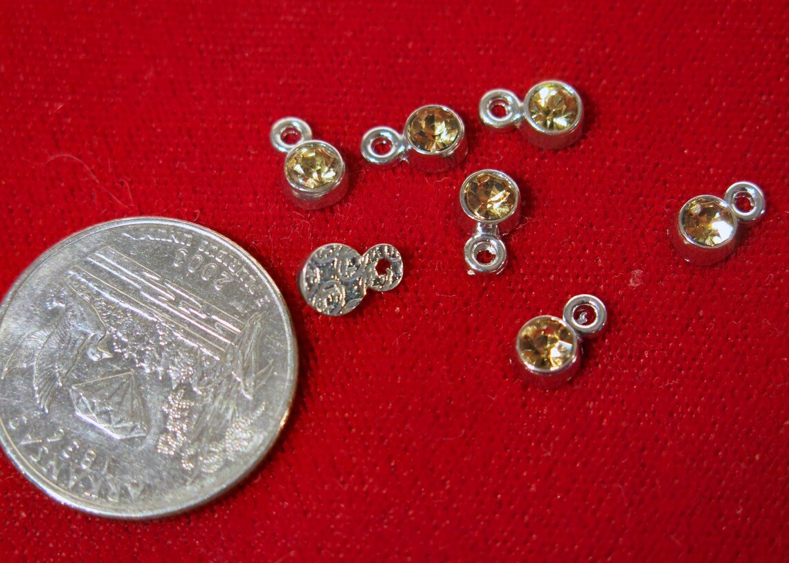 10pc 5mm "gold Style" Color Charms in Antique Silver Style (BC1145) - Etsy