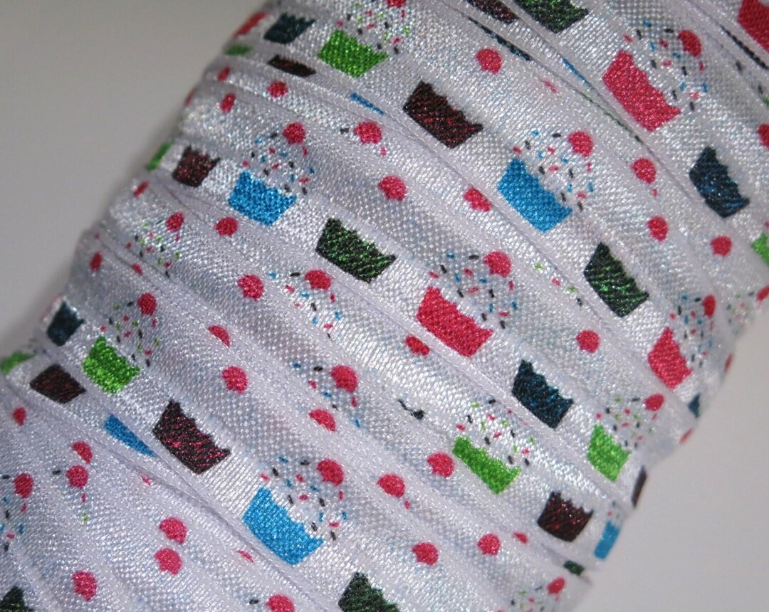 3 Yards of FOE 5/8 Inch "cupcake" Fold-over Elastic Ribbon - Etsy