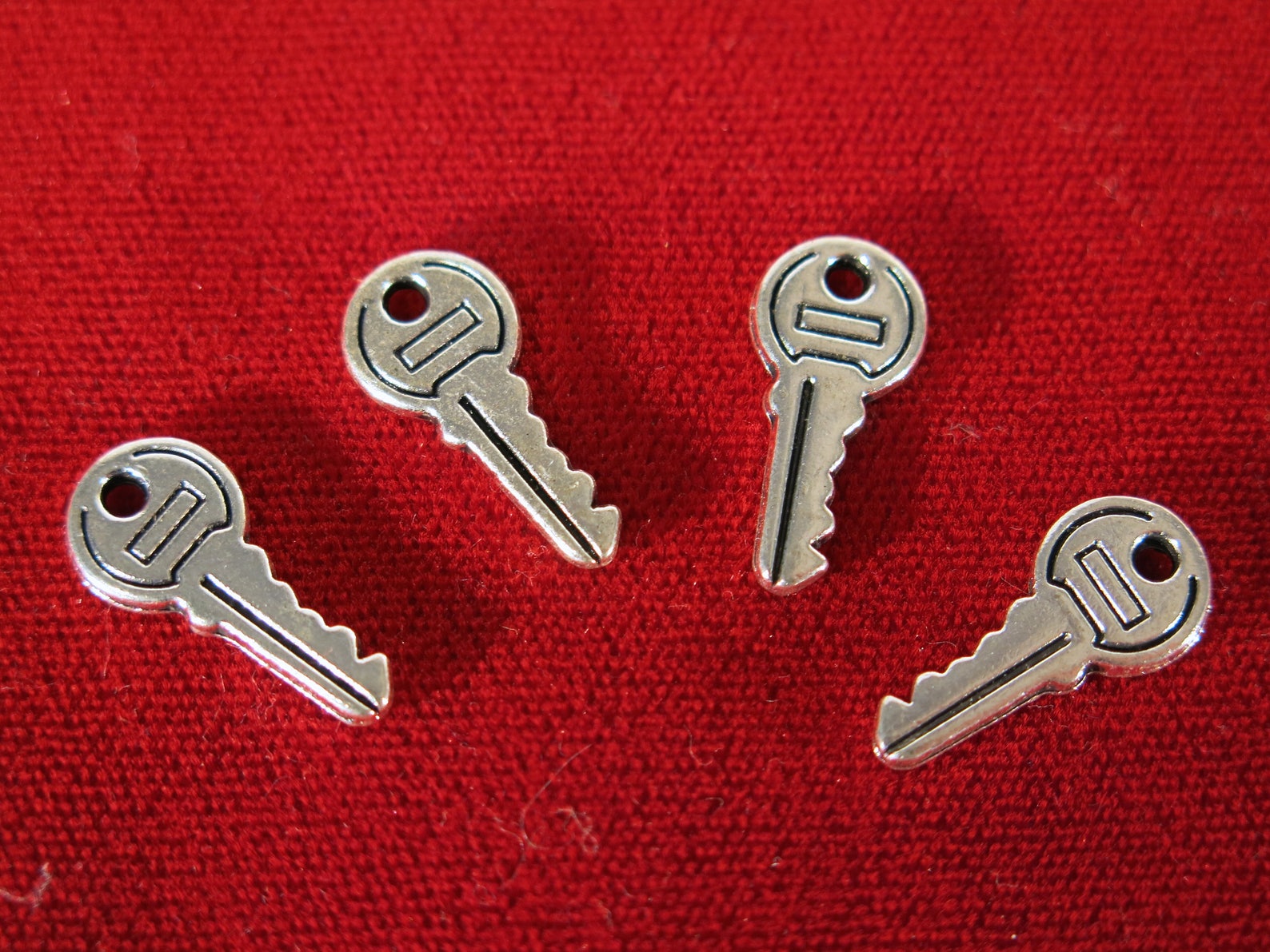 BULK 30pc key Charms in Antique Silver Style - Etsy