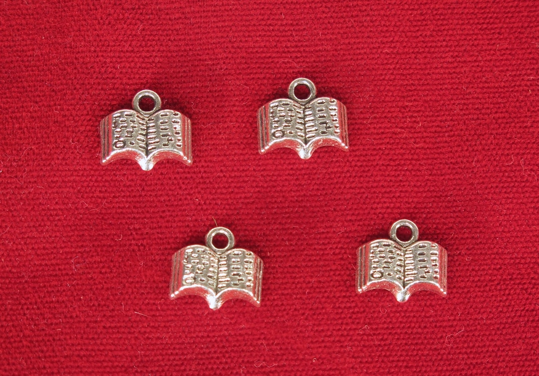 10pc "book" Charms in Silver Style (BC1198) - Etsy