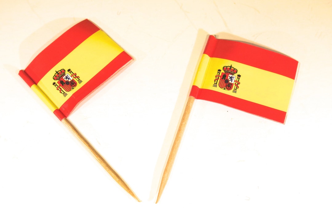 50pc spain Flag Tooth Pick / Cake Topper D45 - Etsy