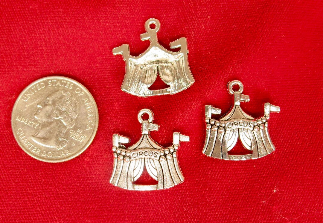 10pc "circus Tent" Charms in Silver Style (BC220) - Etsy