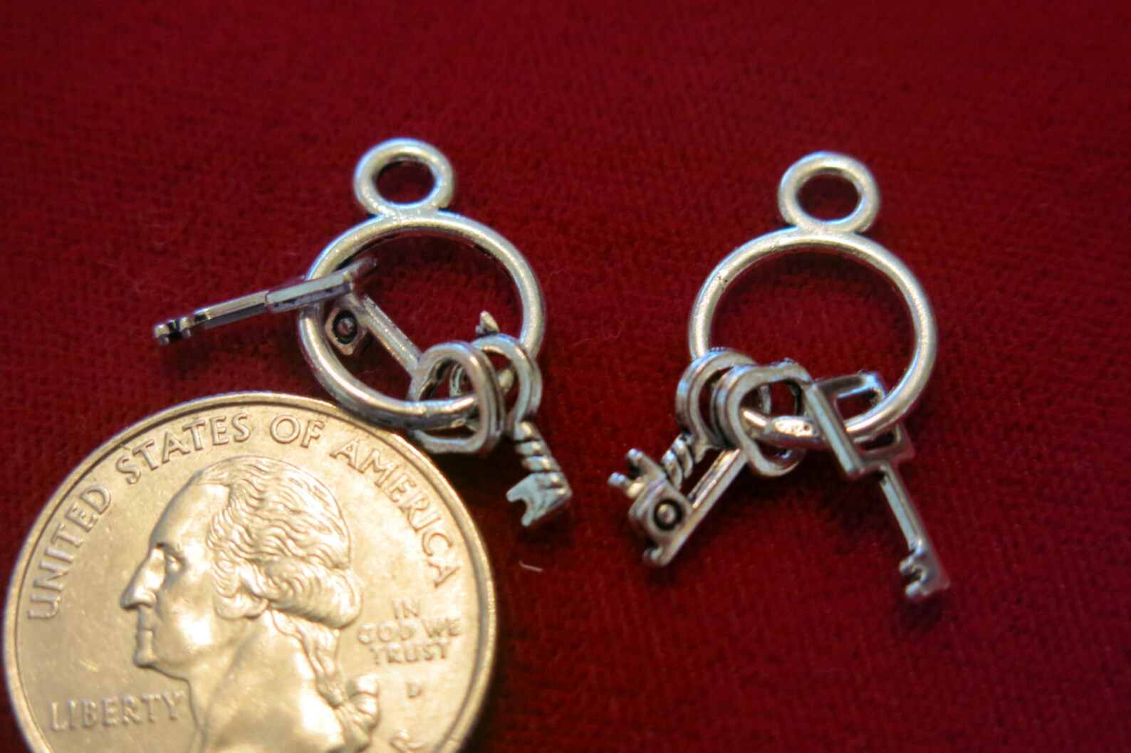 BULK 30pc family Keys Charms in Antique Silver - Etsy