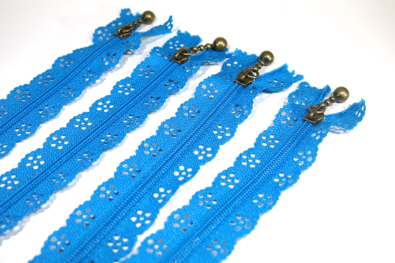 3pc Zipper 40cm / 16inch Blue Lace Closed End Z72 | Etsy