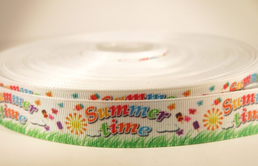5 Yards of 7/8 Inch summer Time Grosgrain Ribbon - Etsy