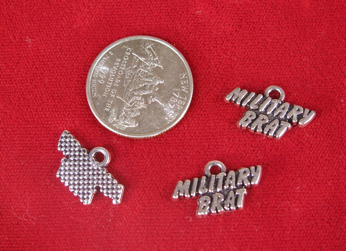 10pc military Brat Charms in Silver Style BC603 - Etsy