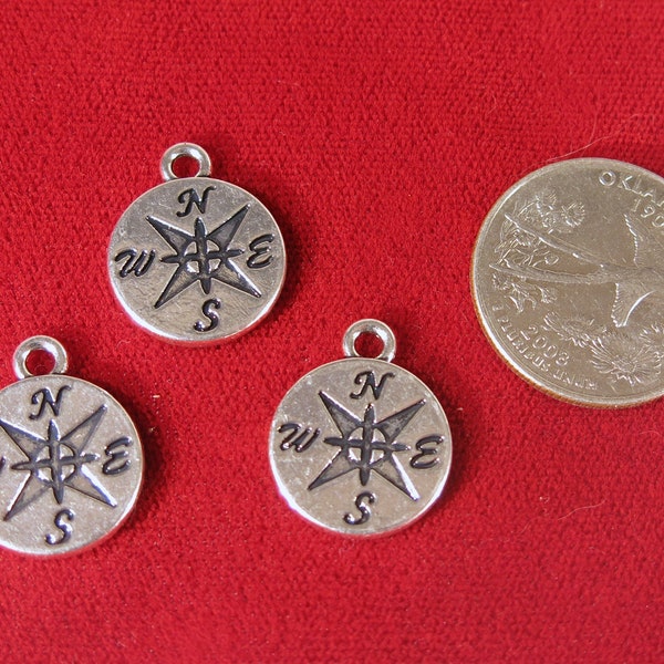Compass Charm - Etsy