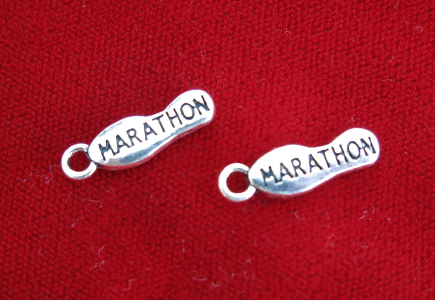10pc "marathon" Charms in Antique Silver (BC814) - Etsy