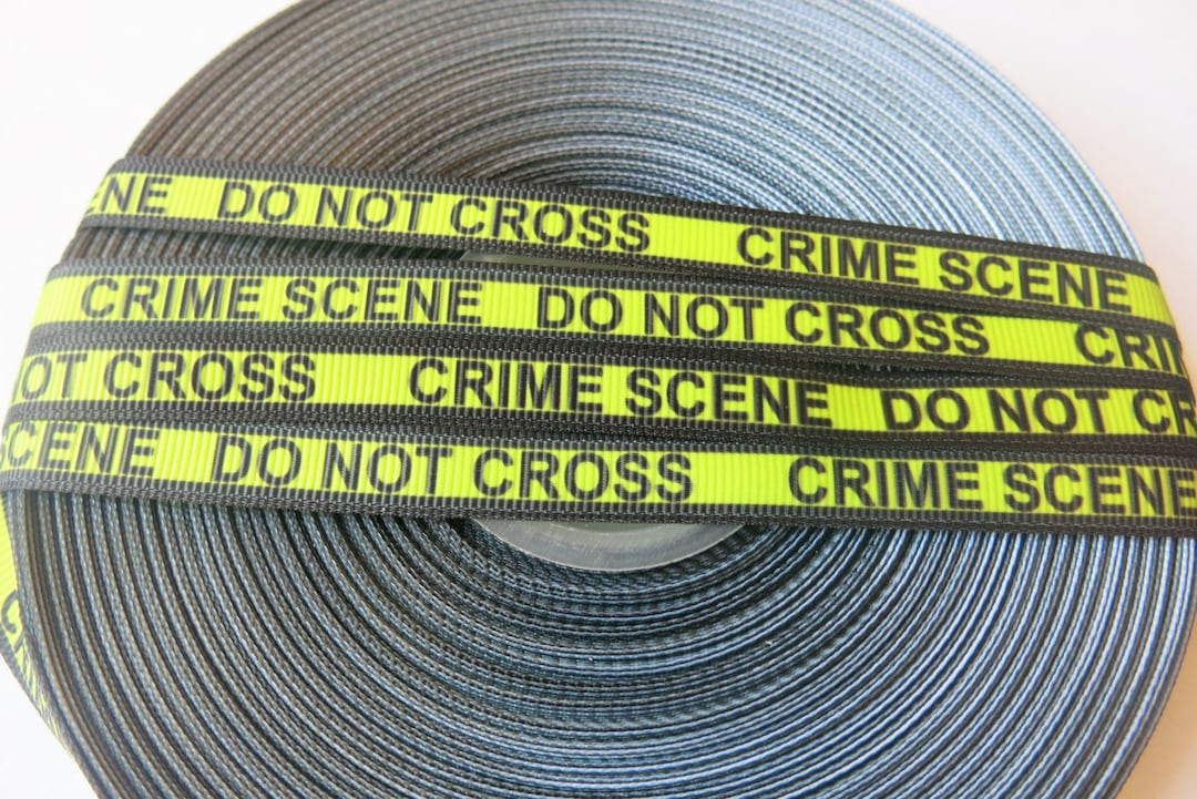 5 Yards of 3/8 Inch "crime Scene" Grosgrain Ribbon - Etsy
