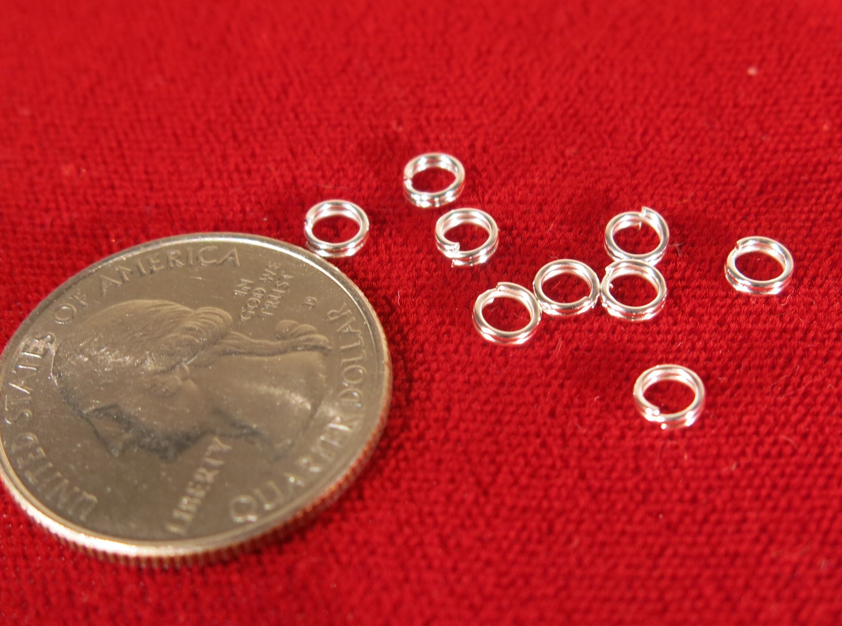 5mm 1000pc Double Loop jump Rings in Silver - Etsy