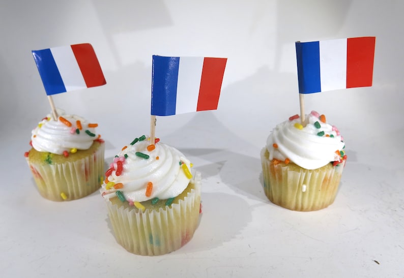 50pc France flag tooth pick / cake topper D47 | Etsy