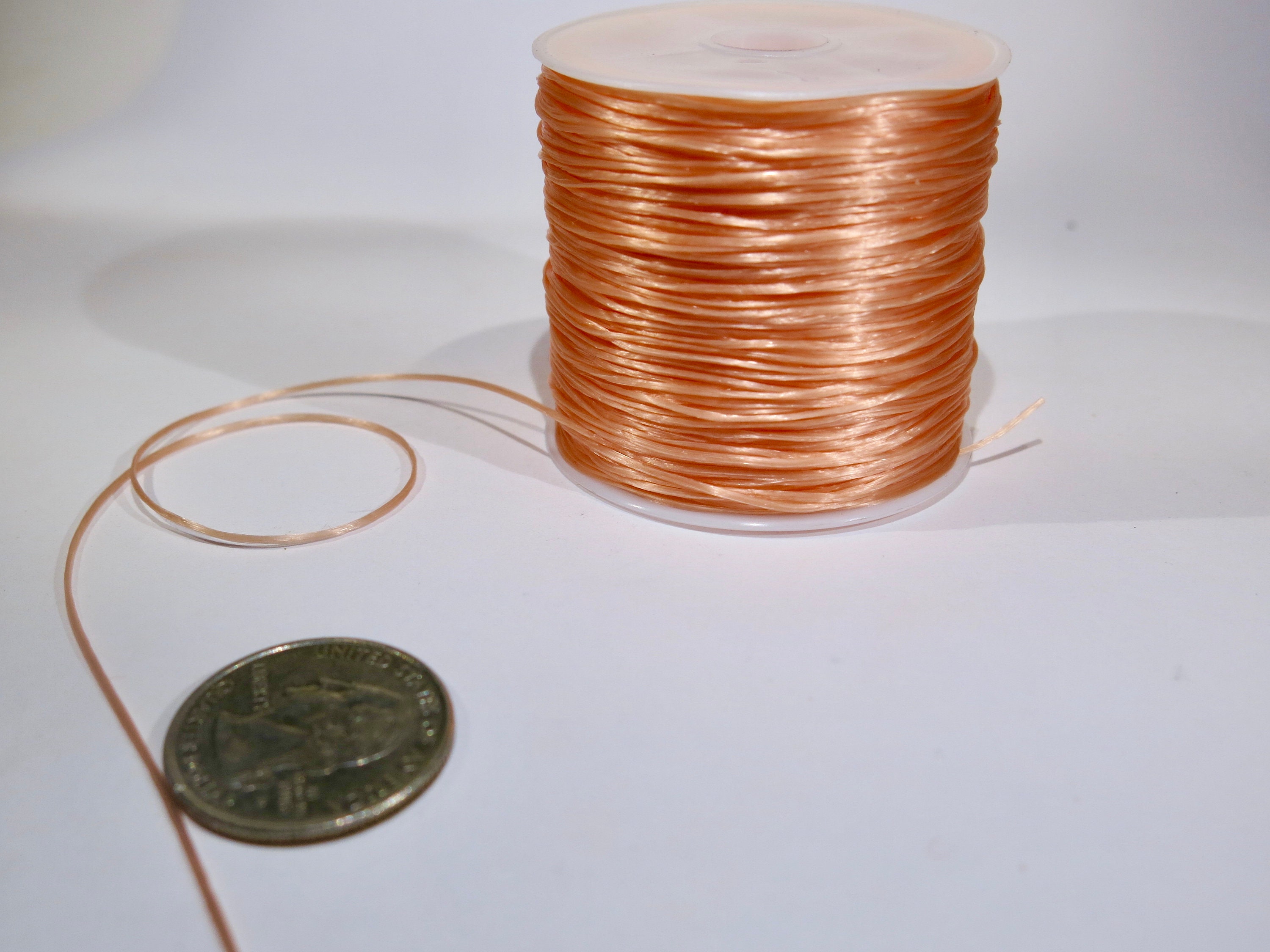 0.7mm rose gold beading string 60 meter long JC222 | Etsy