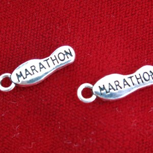 10pc marathon Charms in Antique Silver BC814 - Etsy