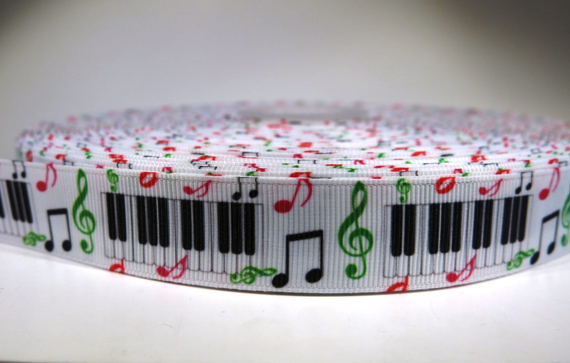 5 Yards of 7/8 Inch piano Grosgrain Ribbon | Etsy