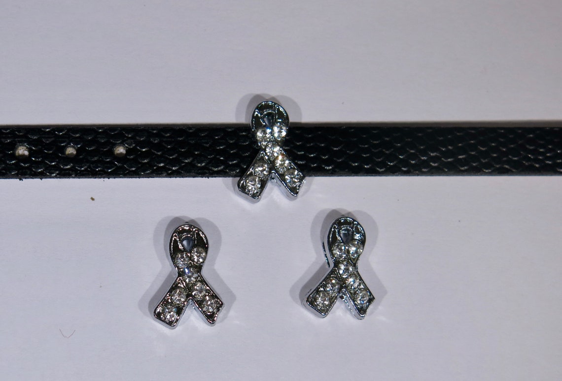 10pc bow 8mm Slide Charms in Antique Style Silver - Etsy