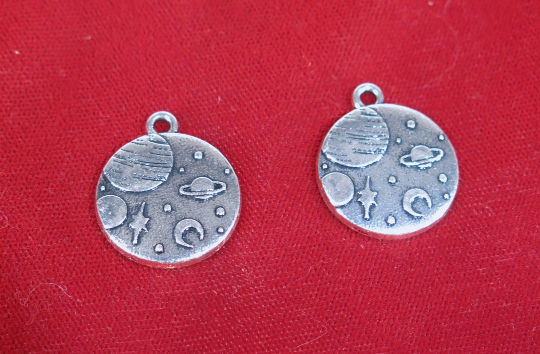 5pc "solar System" Charms in Antique Silver (BC1389) - Etsy