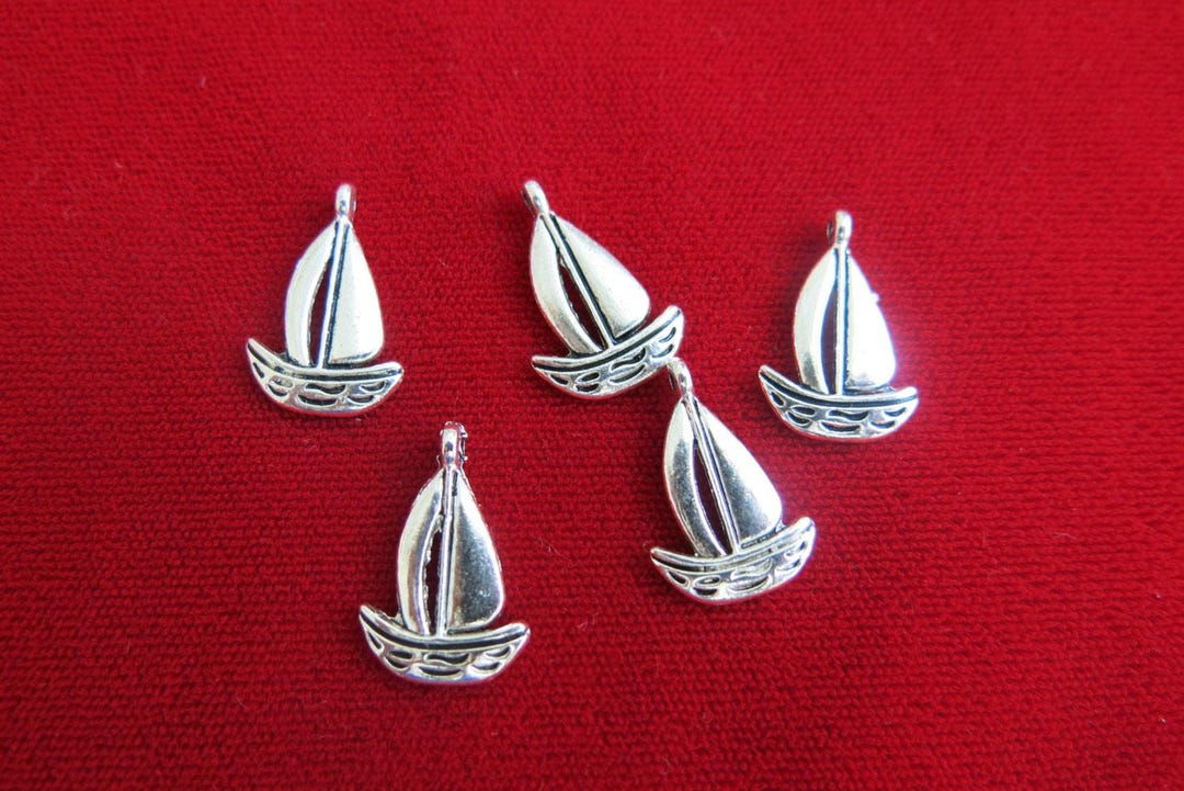 10pc "sail Boat" Charms in Antique Silver Style (BC115) - Etsy