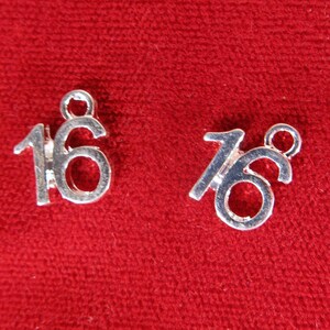 10pc "number 16" Charms in Silver Style (BC1072) - Etsy