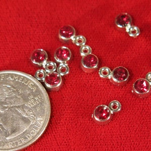 10pc 5mm garnet Dark Red Color Charms in Antique - Etsy