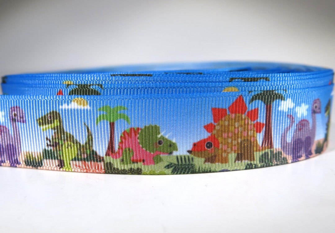 5 Yards of 7/8 Inch dinosaur Grosgrain Ribbon - Etsy