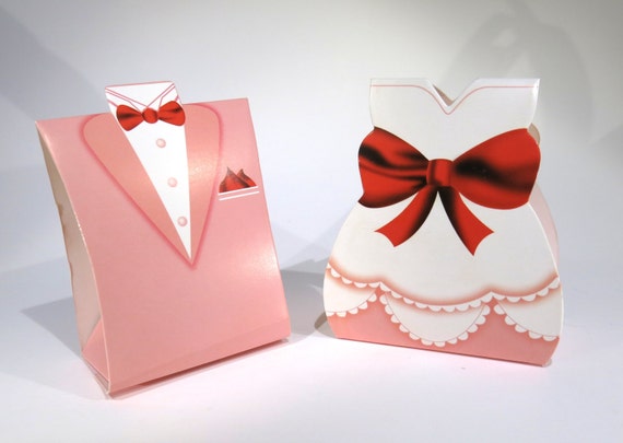 40pc bride and Groom Wedding Favor Boxes D10 | Etsy