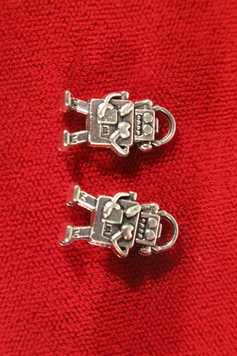 BULK 25pc robot Charms in Antique Silver Style | Etsy