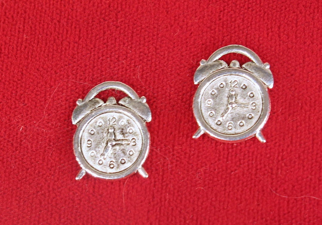 10pc clock Charms in Antique Silver Style BC278 - Etsy