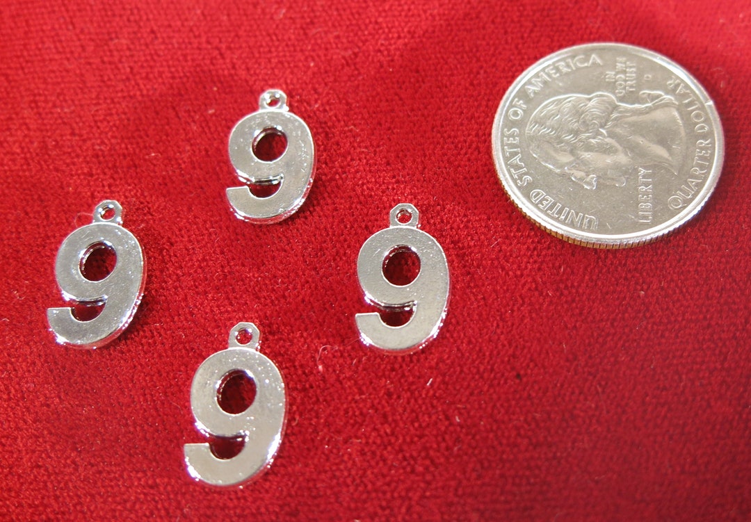 10pc number 9 Charms in Silver Style BC1468 - Etsy