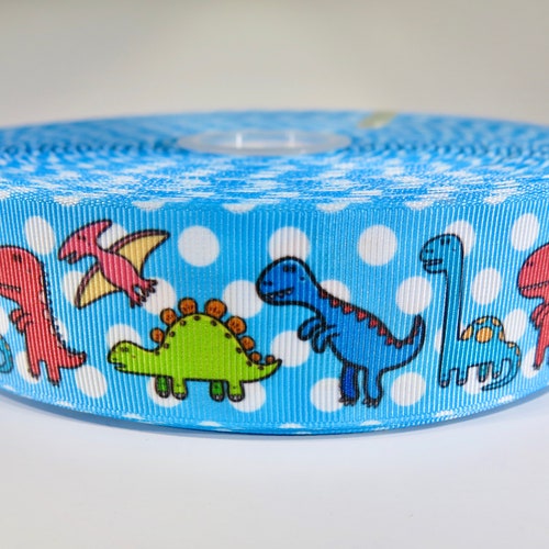 5 Yards of 7/8 Inch dinosaur Grosgrain Ribbon - Etsy