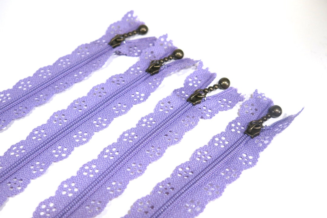 10pc Zipper 30cm / 12inch Purple Lace Closed End Z45 - Etsy