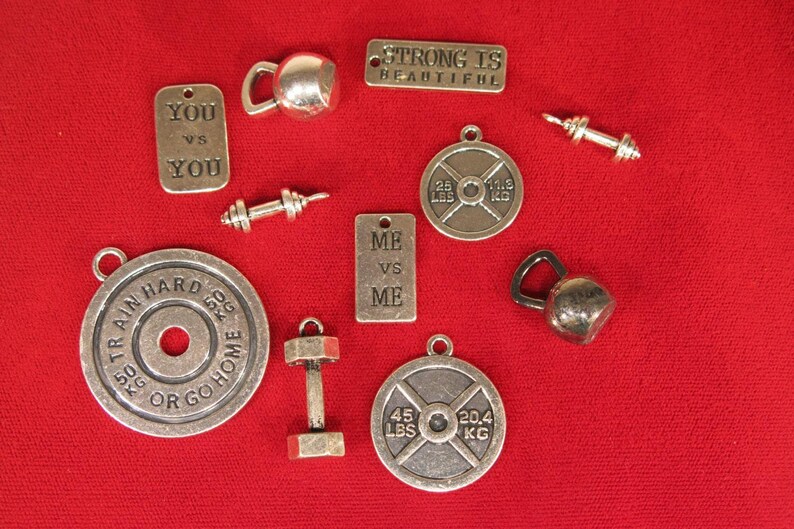 SET! 11pc "lifting" Deluxe Charms Set in Antique Silver Style (CS6) - Etsy