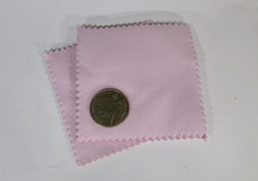 10 Jewelry Polishing Cloth, Light Pink, for Sterling Silver, Antique ...