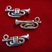 BULK 30pc trumpet Charms in Antique Silver Style - Etsy
