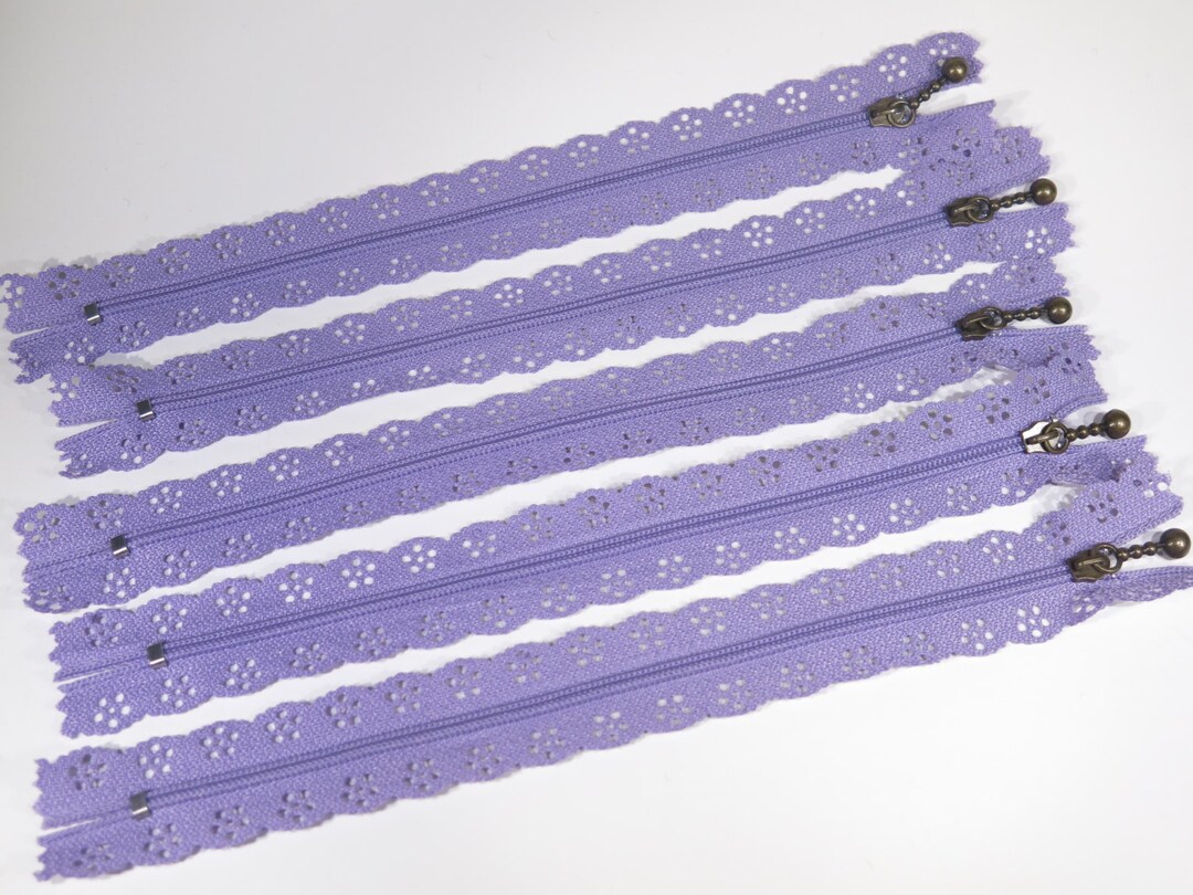 3pc Zipper 20cm / 8inch Purple Lace Closed End Z18 - Etsy