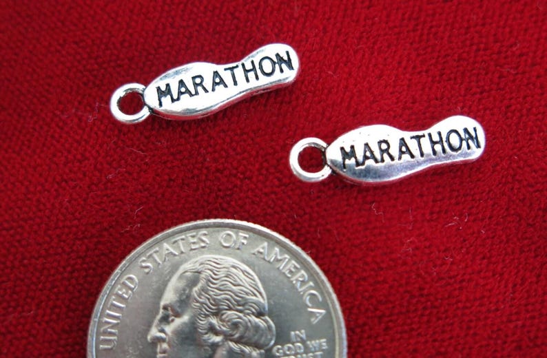 10pc "marathon" Charms in Antique Silver (BC814) - Etsy