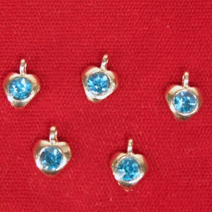 10pc aquamarine Color Heart Rhinestone Charms in - Etsy