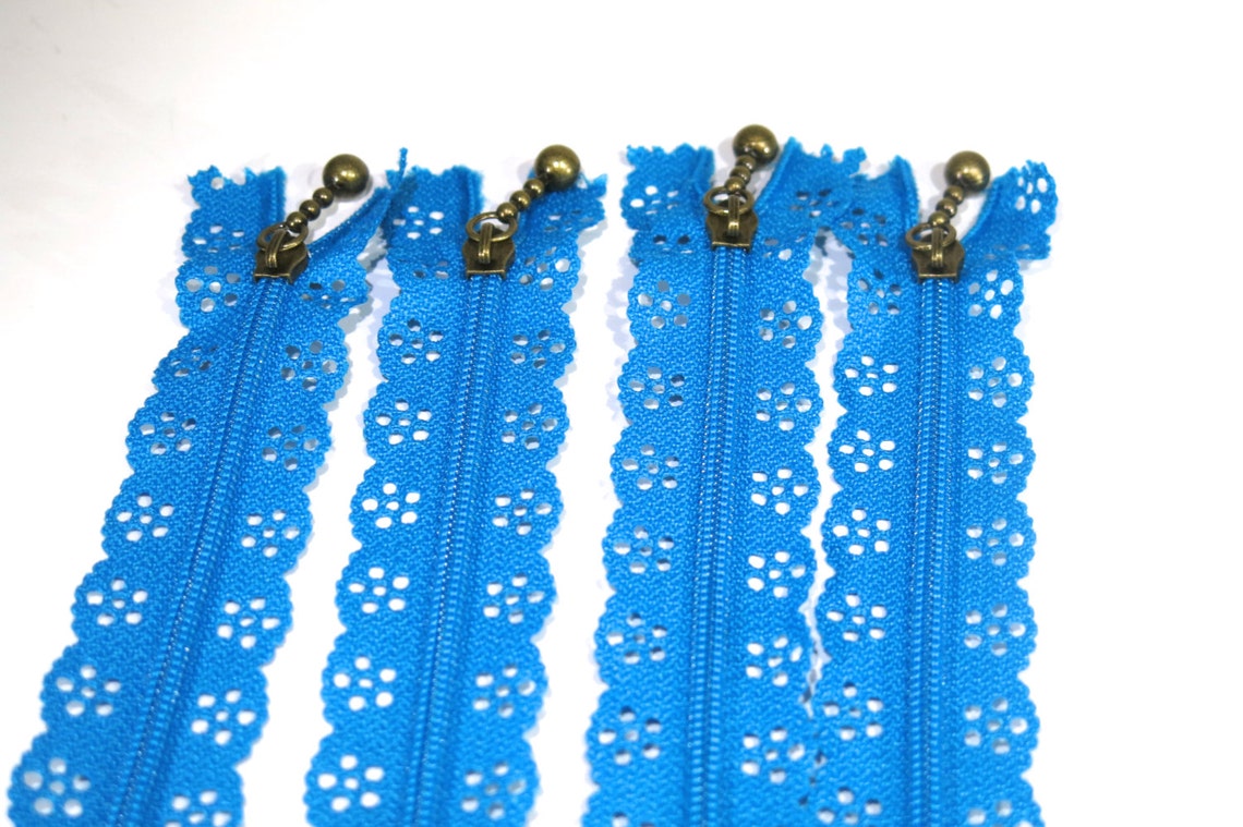 10pc Zipper 30cm / 12inch Blue Lace Closed End Z39 - Etsy